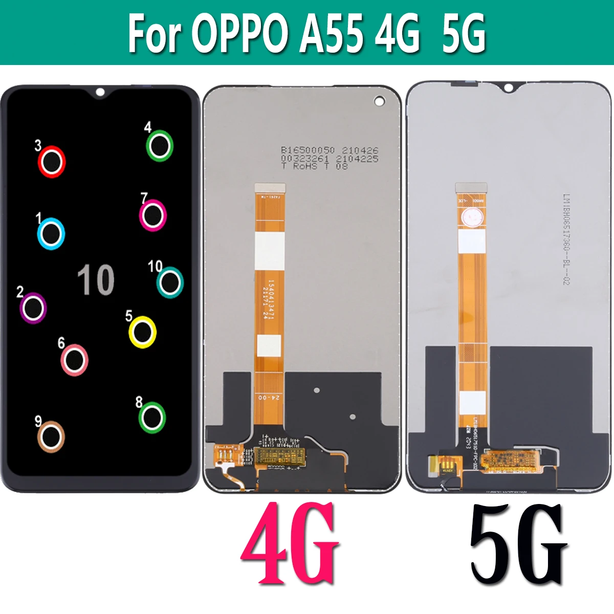 Original Lcd Display Touch Screen Digitizer Assembly For Oppo A55 Cph2325 Pemm00 Pemm20 Pemt00 ...