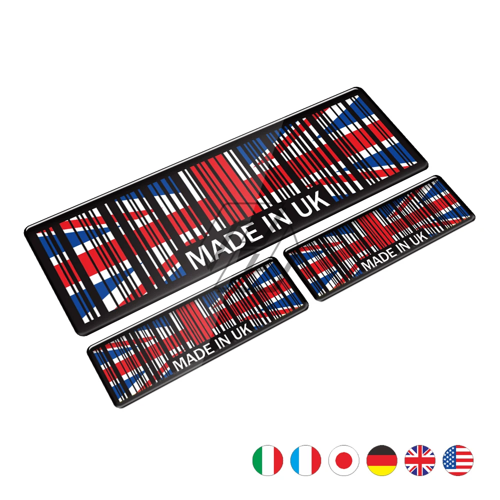 3D Union Jack Sticker Made In France Japan USA UK Italy Germany ...