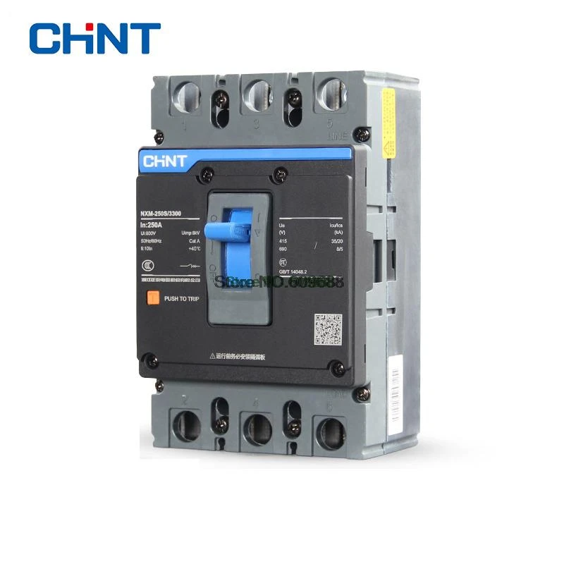 Chnt 50a 63a 80a 100a 125a Mccb Molded Case Circuit Breaker Air Switch 3p Nm1 Nxm Nxm-50s/3300 ...