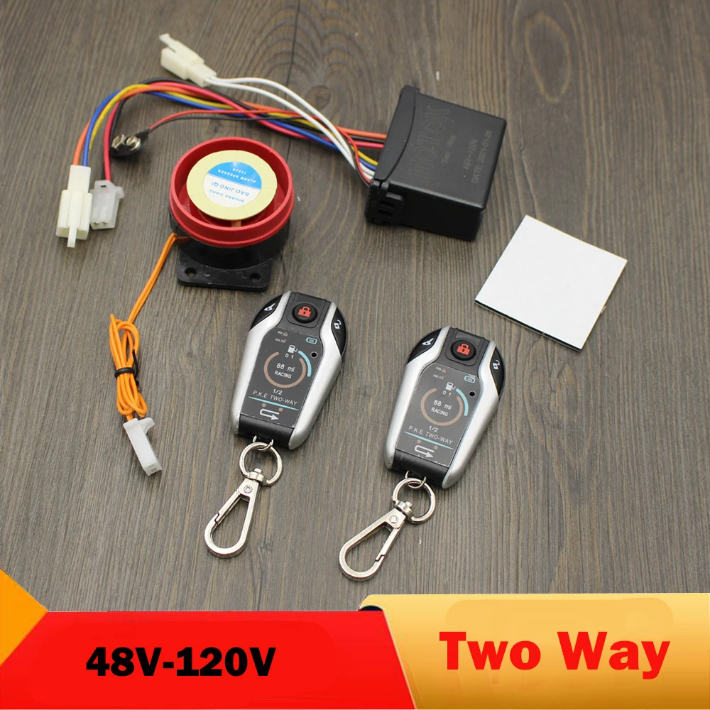 Electric-Motorcycle-Bike-Two-Way-Alarm-System-48V-60V-72V-84V-96V-108v ...
