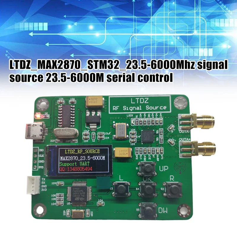 LTDZ MAX2870 STM32 23.5-6000MHz Signal Source Module 5V USB Powered Modes Frequency Accessory FOU99