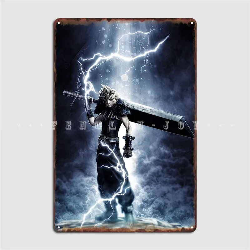 Cloud-Strife-Poster-Metal-Plaque-Bar-Cave-Wall-Decor-Wall-Cave-create ...