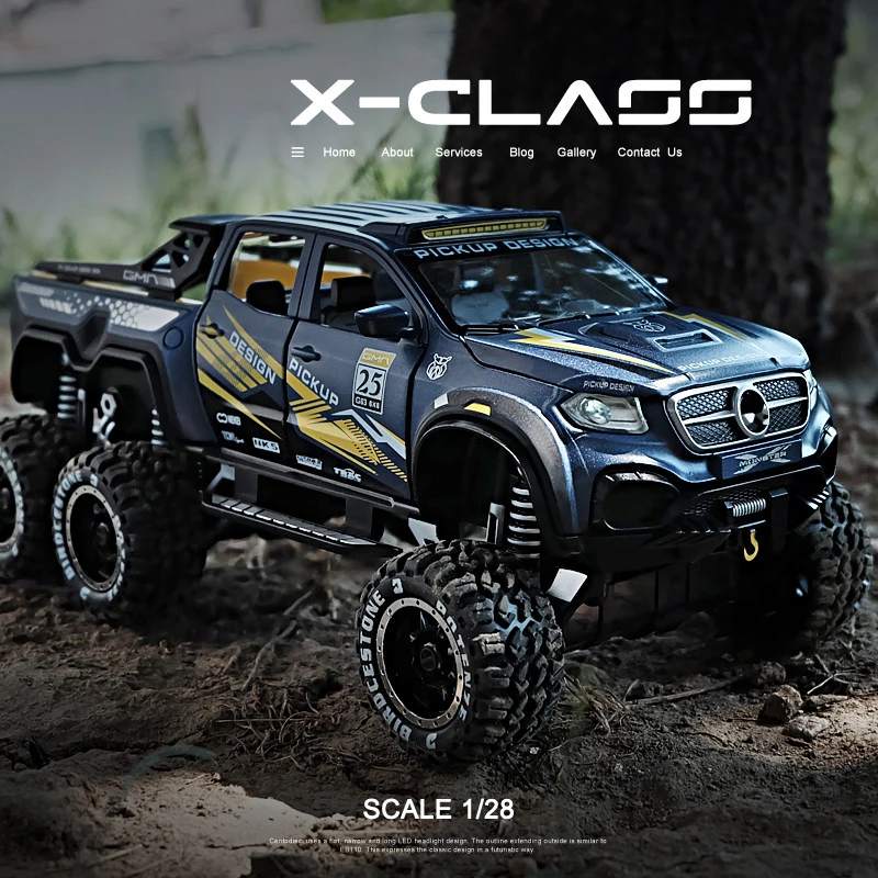 1-28-Toy-Car-X-Class-6X6-Pickup-Toy-Alloy-Car-Diecasts-Toy-Vehicles-Car ...