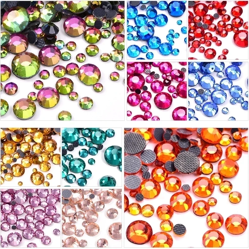 Ss6-ss30 Glass Strass Crystal Dmc Hot Fix Rhinestones Iron On Stones ...