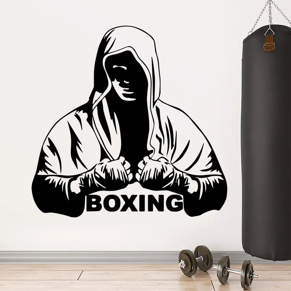 Creative Boxing Club Wallpaper Vinyl Wall Sticker For Fitness Room Art ...