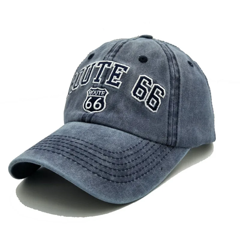Cotton Baseball Cap Hat | Baseball Cap Route 66 | Cotton Sports Caps ...