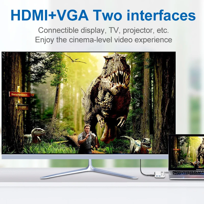 Shop Generic The Tipo C Docker Station Para Hdmi 4k Usb 3.0 Vga USB ...