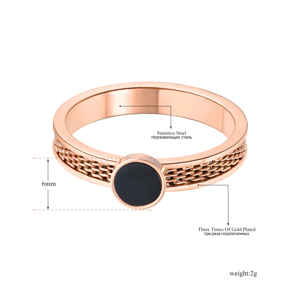 Black Trendy Rotatable Titanium Stainless Steel Ring | Muduh Collection