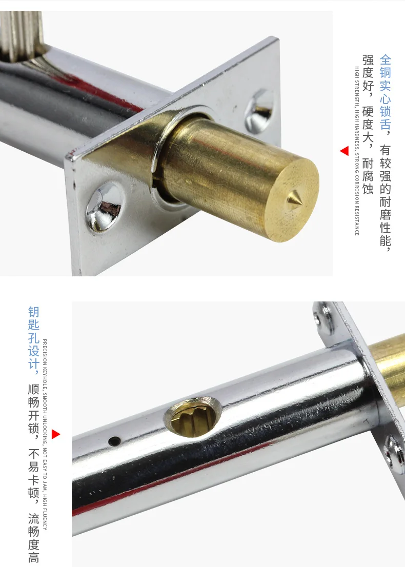 Verrous,A-60 gold--Verrou de sécurité Invisible en acier inoxydable ...