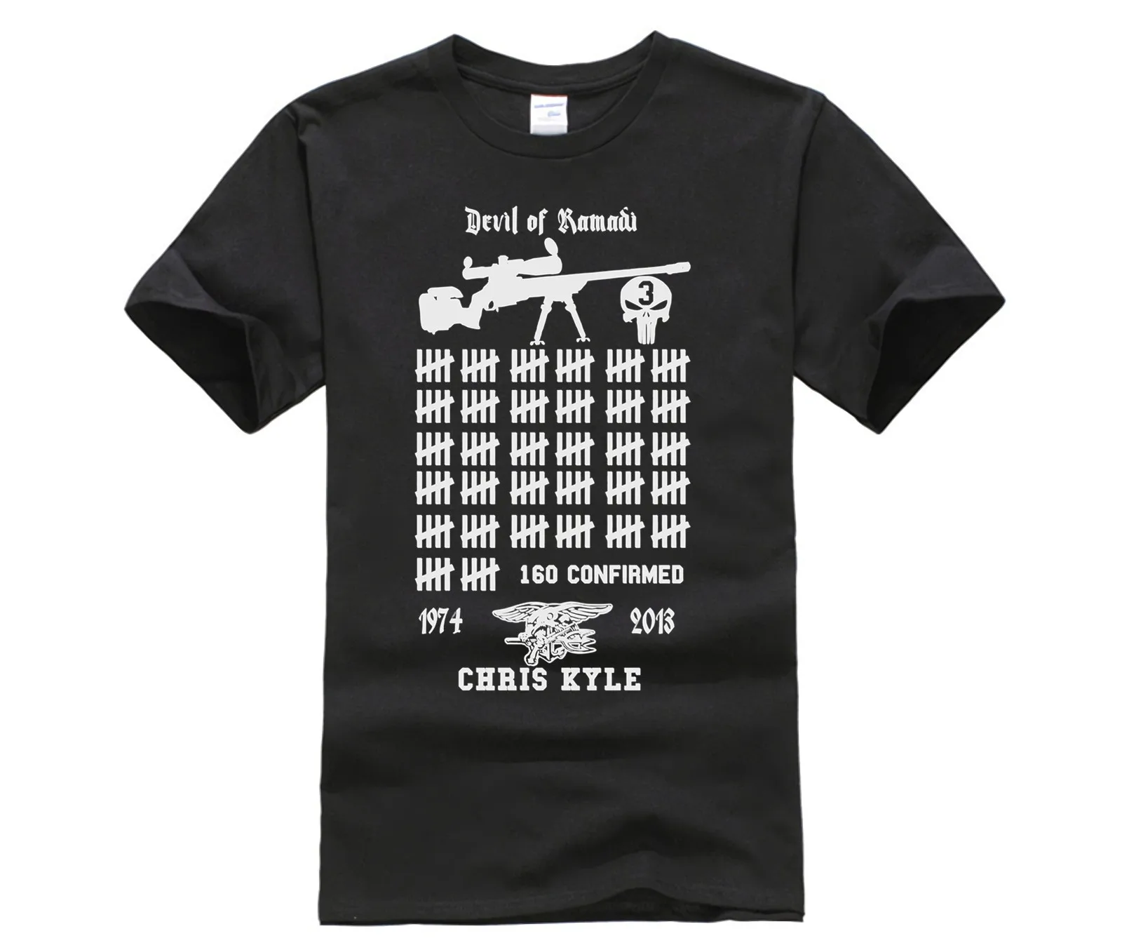 T Shirts Short fashion men The Devil of Ramadi T Shirt Chris Kyle ...