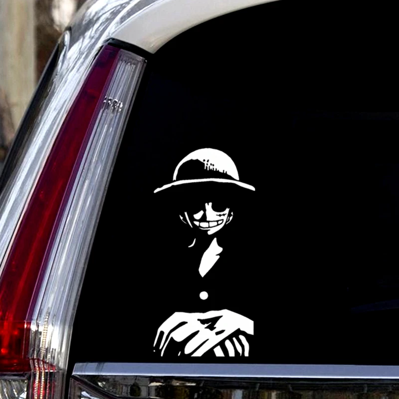Car Stickers Monkey Luffy Pirates Funny Cartoon Cute Creative Decals ...