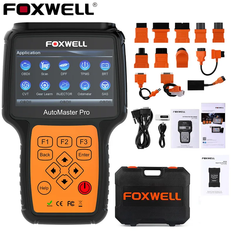 FOXWELL NT644 프로 전체 시스템 OBD2 스캐너 코드 리더 ABS SRS DPF EPB 오일 재설정 전문 ODB2 ...