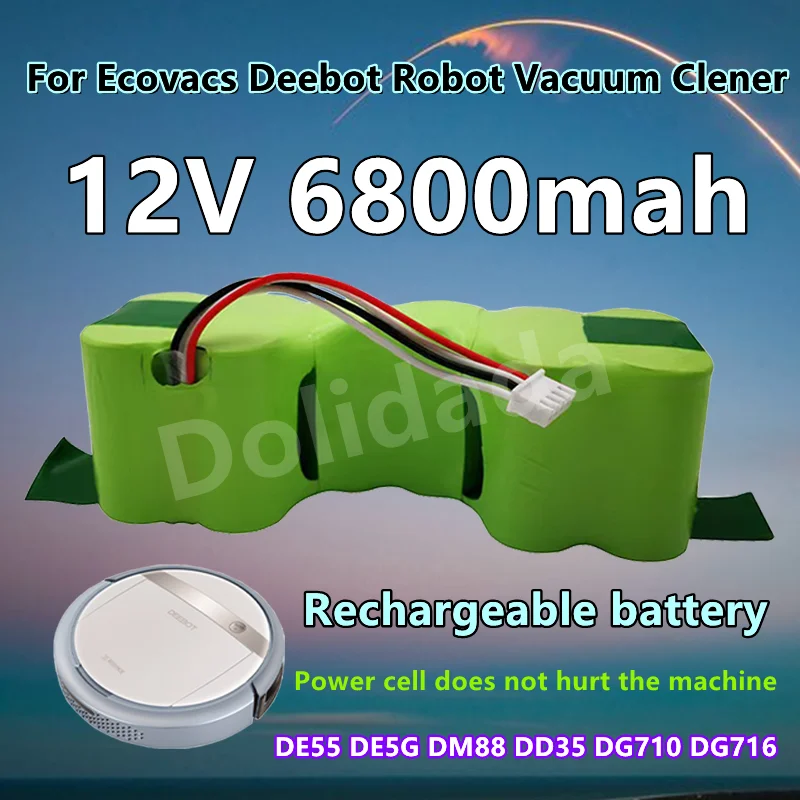 100% nuovo pacco batteria aspirapolvere Robot SC 12V 6800mAh per ...