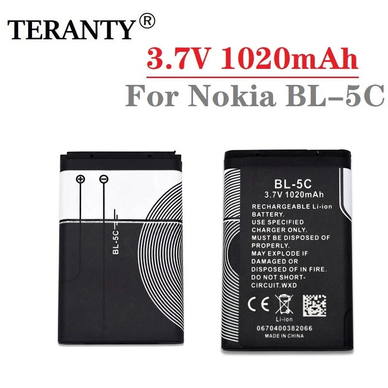 BL5C-BL-5C-Lithium-3-7V-1020mAh-Li-Po-Battery-For-Nokia-6267-6270-6330 ...