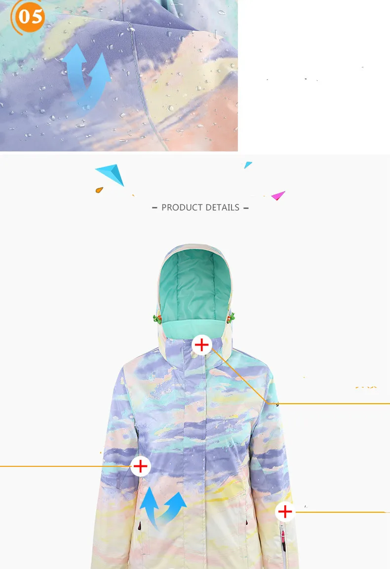 Зимний женский горнолыжный костюм, куртка и штаны для женщин, теплые ...