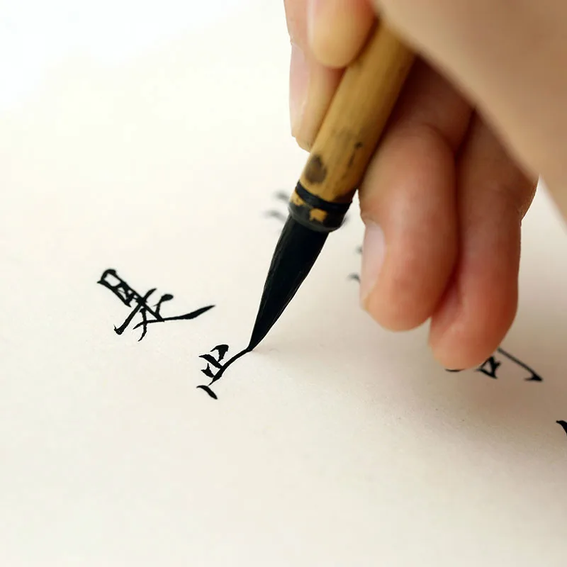 중국 캘리그라피 브러쉬 순수 족제비 털 작은 일반 스크립트 브러쉬 펜 중국어 회화 미세 라인 브러쉬 펜 틴타 중국캘리그라피