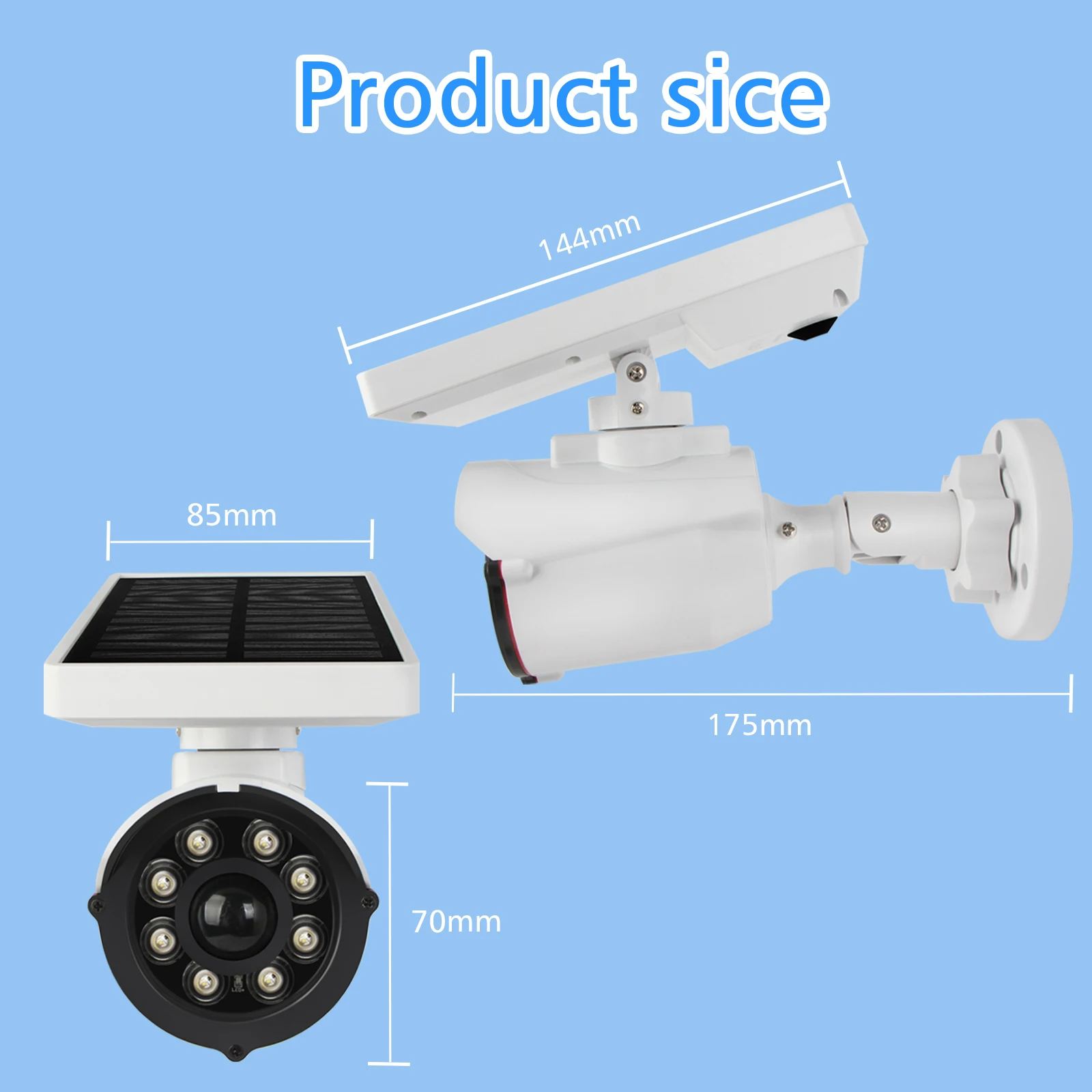 Solar Power Dummy ip Camera wifi Charging Security Waterproof Fake ...