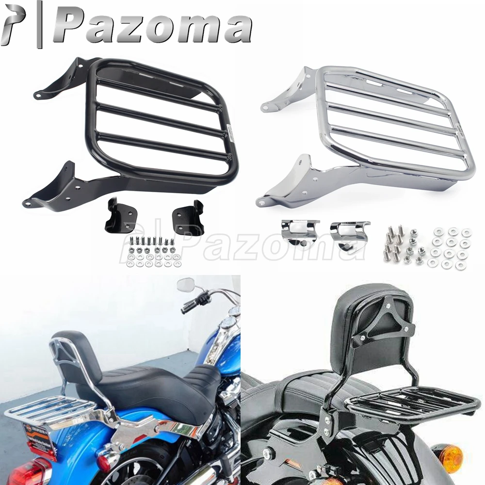 Harley için arkalığı bagaj rafı 52300448 / 52300446 Fits Softail Slim ...