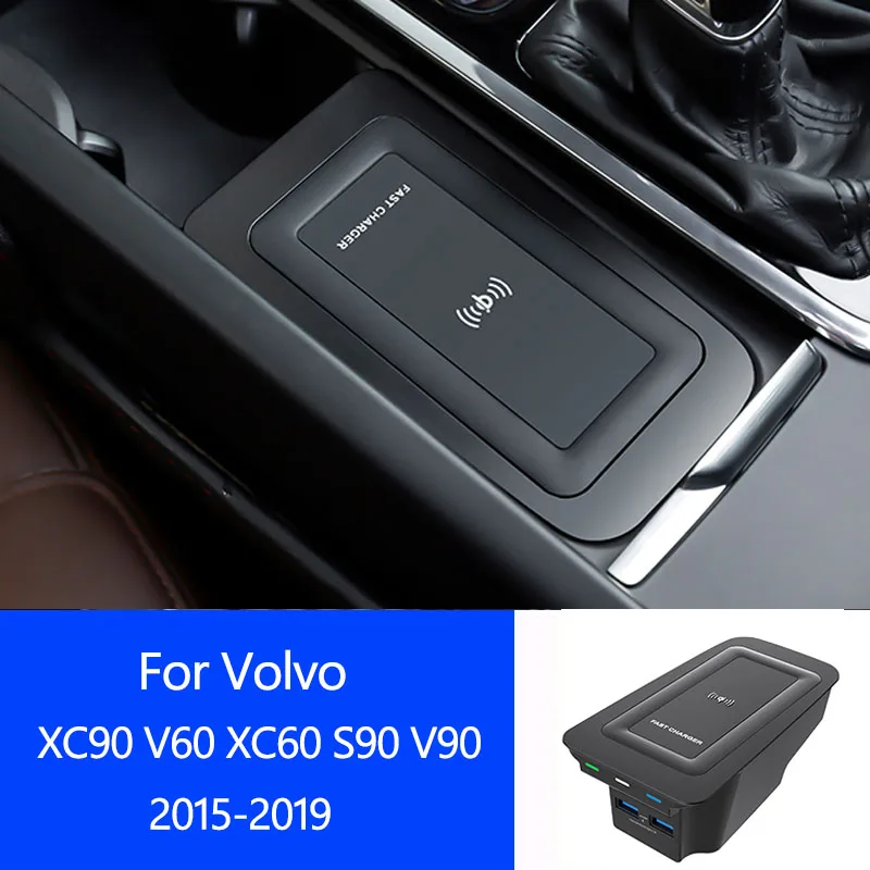 무선 충전기, 볼보 XC90 V60 XC60 S90 V90 NewS60 휴대폰 액세서리, 18W USB 충전기, 특수 휴대폰 충전| | - AliExpress