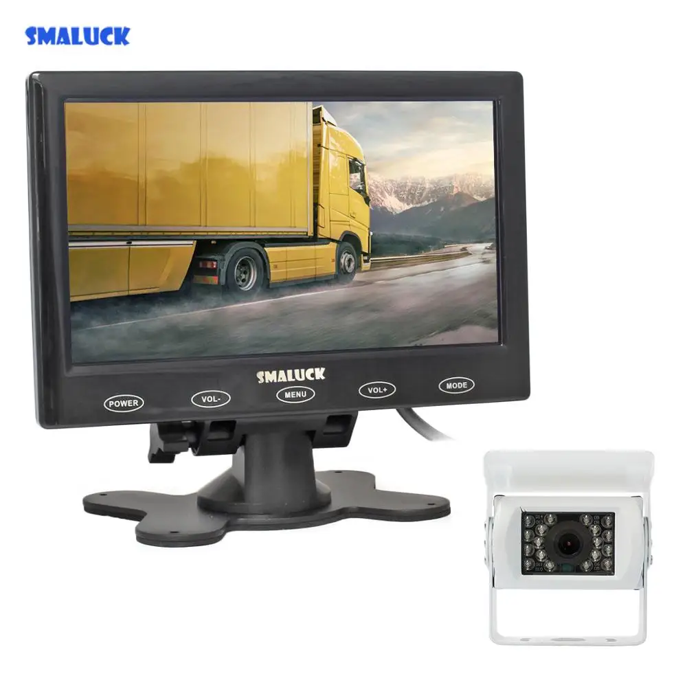 Smalak monitor para carro, tela de 7 polegadas, tft, lcd, sensível ao ...