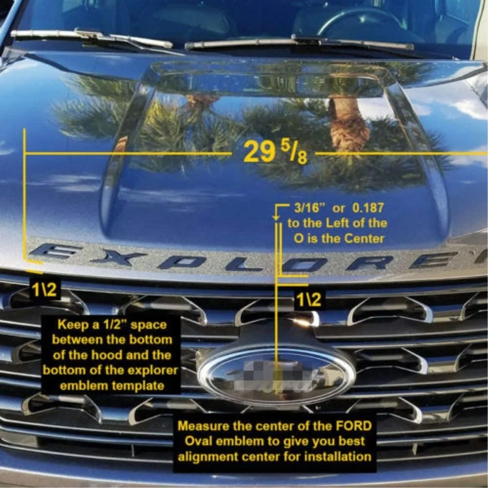 3D Letters ABS Front Hood Emblem Explorer Sport Hood Letters Stickers ...