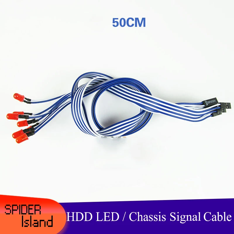 Desktop-DIY-HDD-Signal-LED-Lamp-50cm-White-Blue-Cable-HDD-LED-Chassis ...