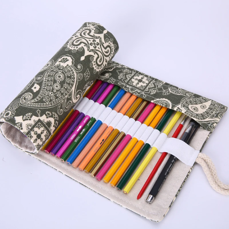 Simple Elegant Handmade Roll Pencil Case Secret Garden Pen Bag Artist ...