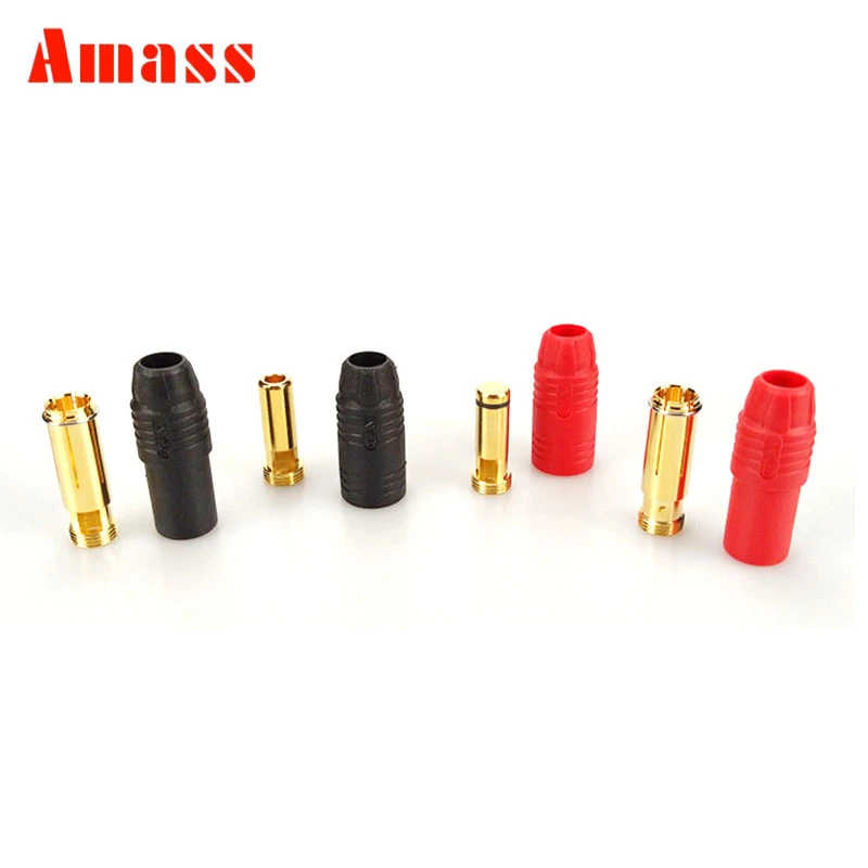 5 Pairs/10 Pairs Amass AS150 Connector Male and Female 7mm Golden ...