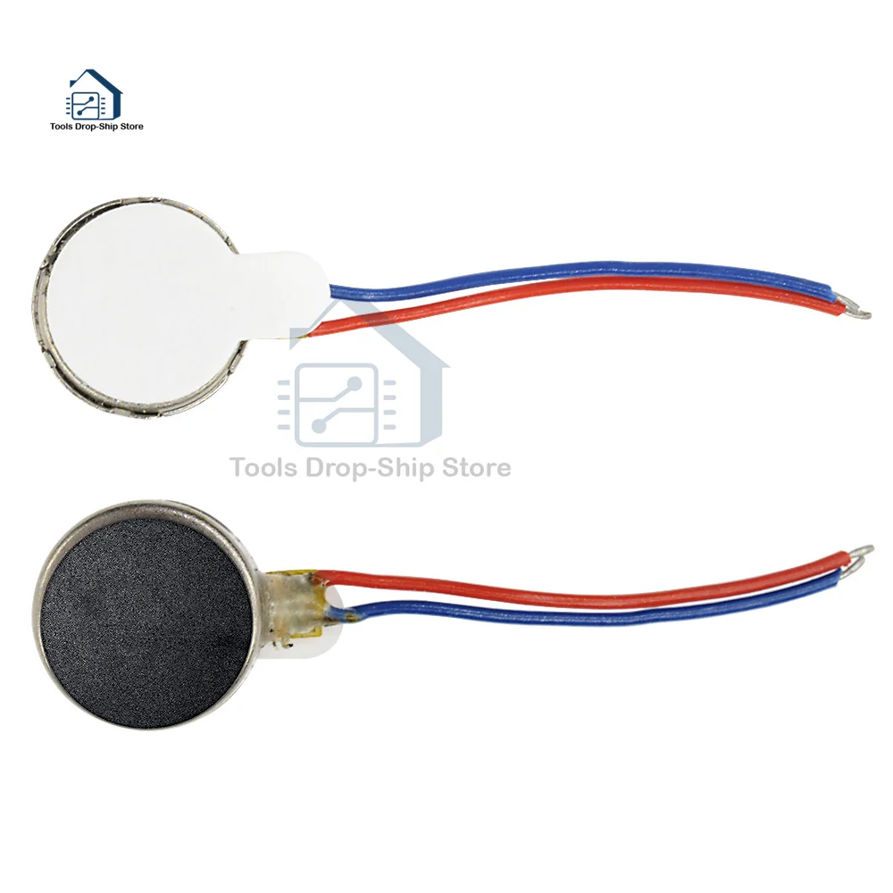 1PCS Coin Flat Vibration Micro Motor for DC 3V 8mm Pager and For Mobile ...
