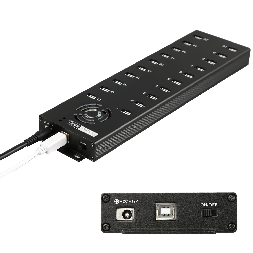 Sipolar 20-port Usb 2.0 Mountable Charging And Super Speed Data Hub ...