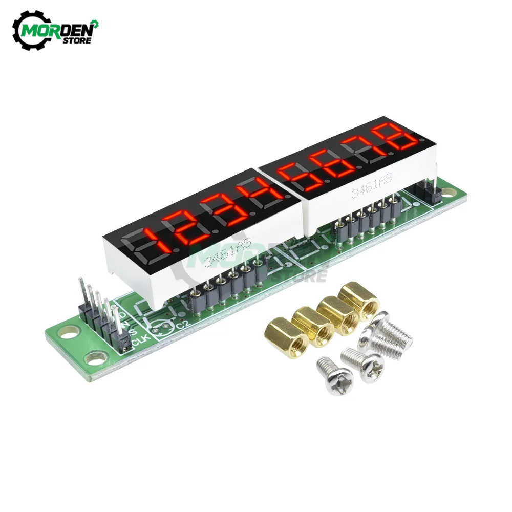 7 세그먼트 Max7219 Led 도트 매트릭스 8 자리 디지털 튜브 디스플레이 제어 모듈 Arduino 33v 5v