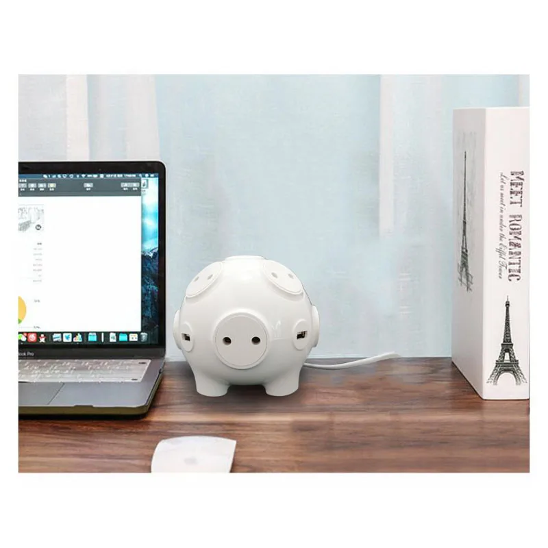 Cute-pig-shaped-Power-strip-4USB-Ports-quick-charge-Smart-socket-high ...