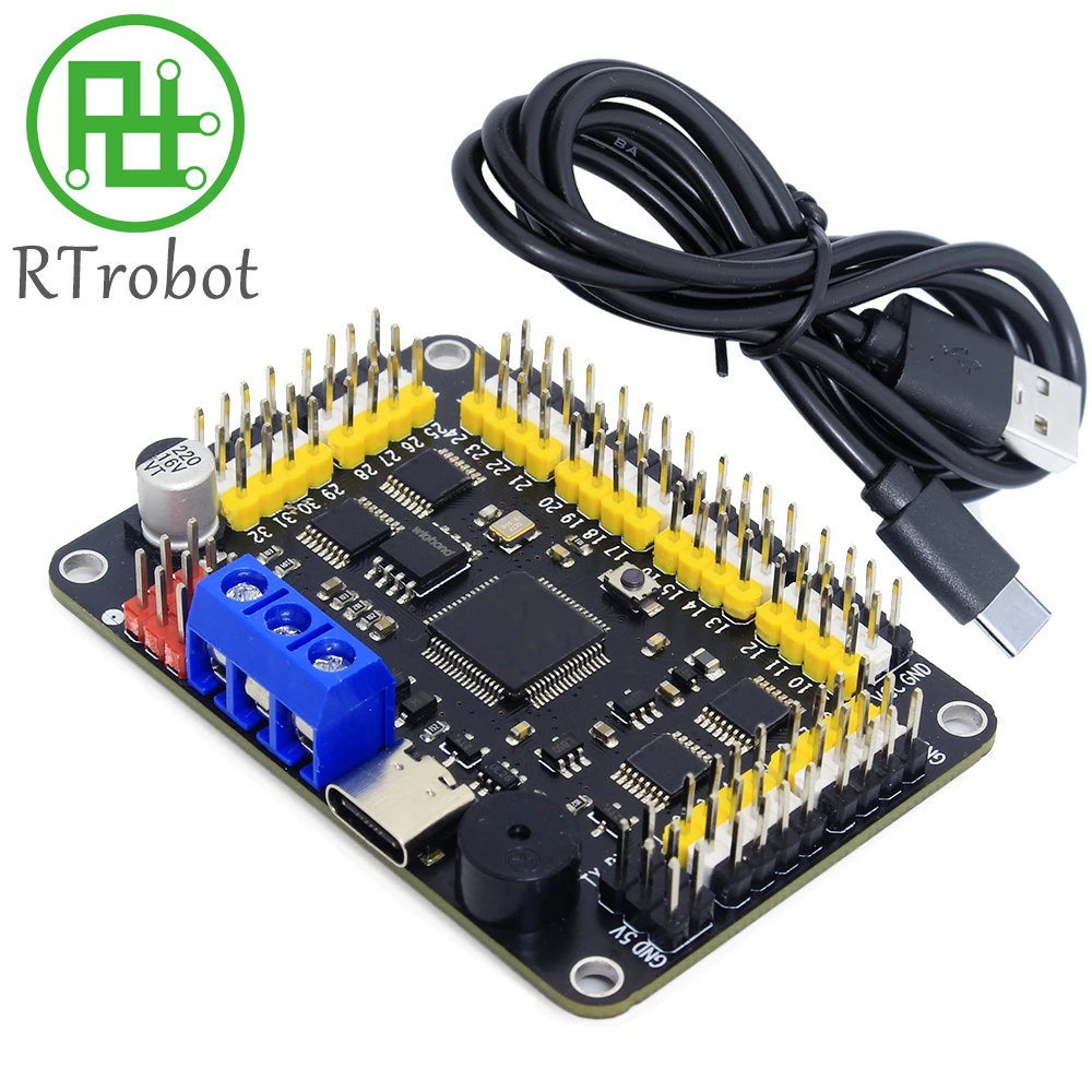 32 Channel Robot Servo Control Board Servo Motor Controller PS-2 Wireless Control USB/UART ...