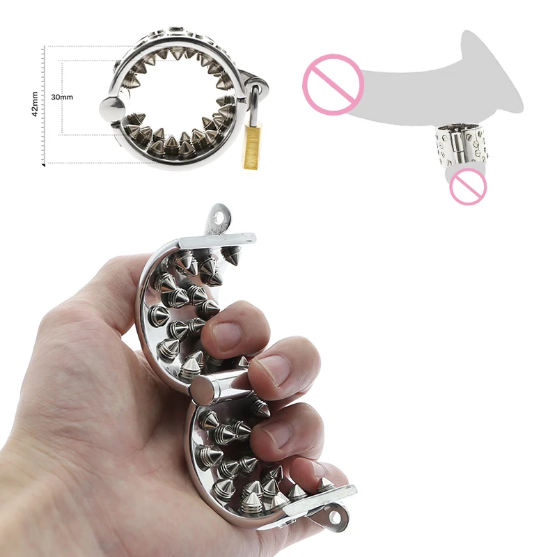 KALI'S Teeth with 4 Rows Sharp Ring Scrotum Pendant Male Chastity ...