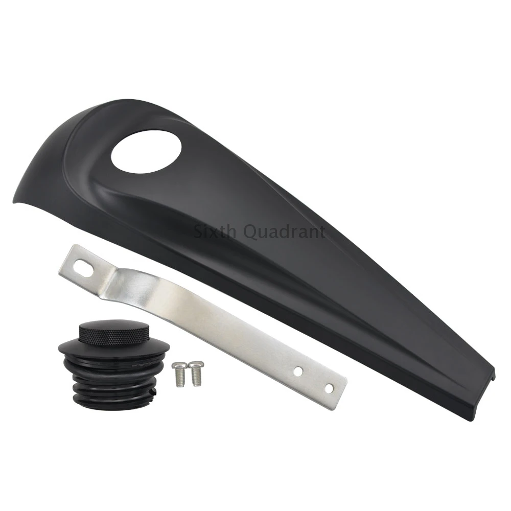 Black-Chrome-Motorcycle-Dash-Fuel-Tank-Console-Trim-Panel-Kit-Gas-Tank ...