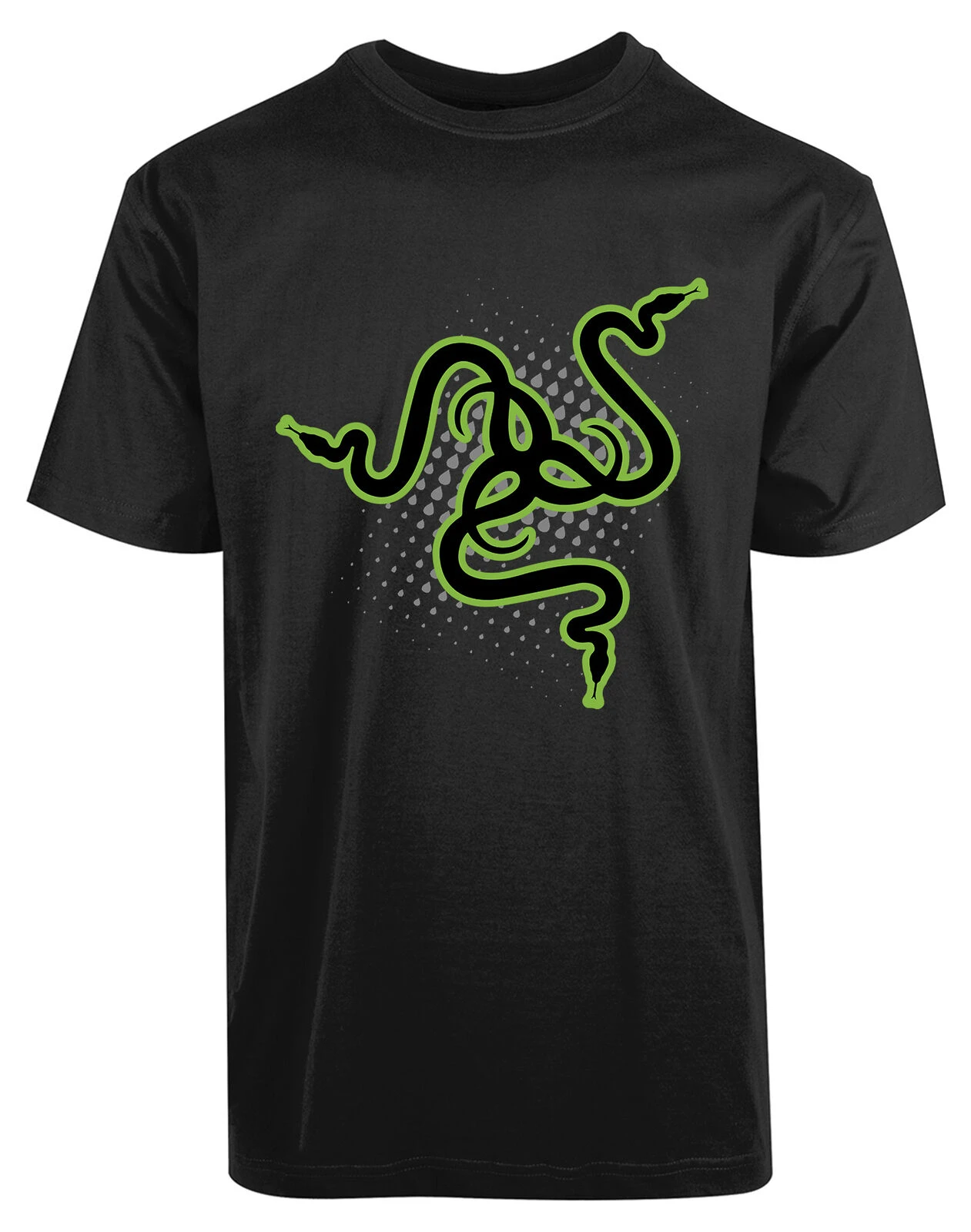 Razer Inc Game Logo Three 3 Green Snakes New Mens Shirt Humor Funny ...