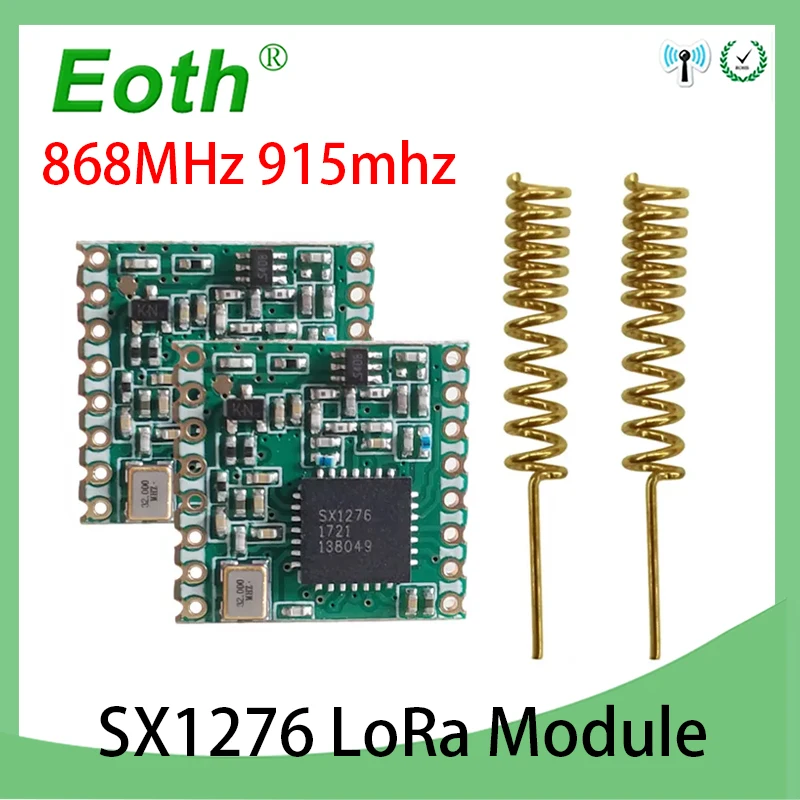 Eoth LoRa 모듈 SX1276 2 개 868MHz 초저전력 RF 장거리 통신 수신기 IOT 송신기 SPI 안테나, 2 피스 ...