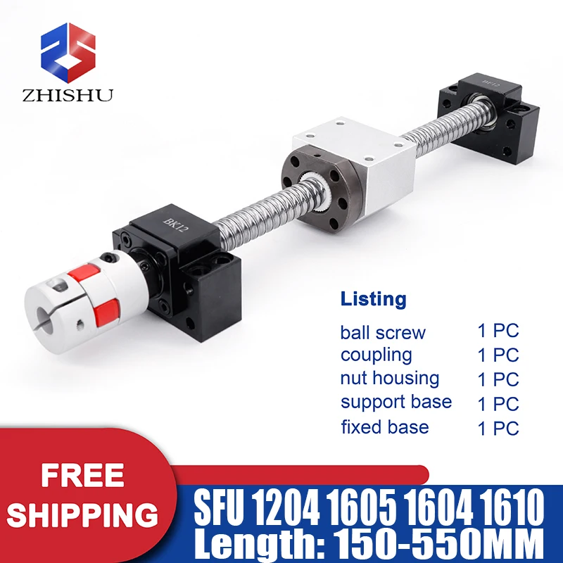 Sfu1204 Sfu1604 Sfu1605 Sfu1610 Ball Screw Set End Support C5 C7 Bk12 ...