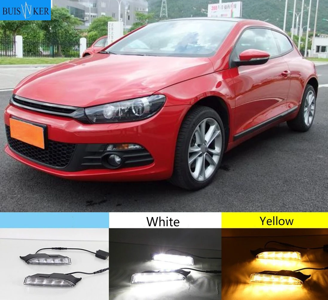 2pcs-12V-DRL-For-VolkswagenVW-Scirocco-R-2010-2011-2012-2013-2014-LED ...