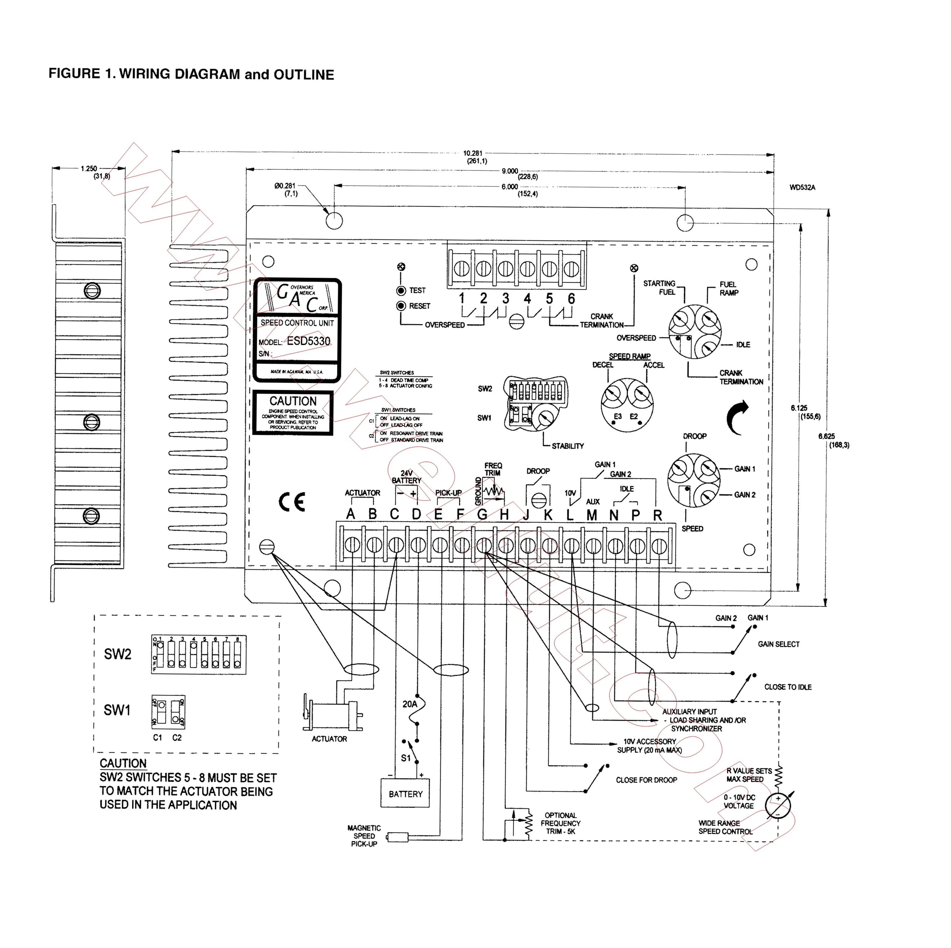 ESD5330发动机转速控制器调速板模块 广汽柴油发电机组执行器-阿里巴巴