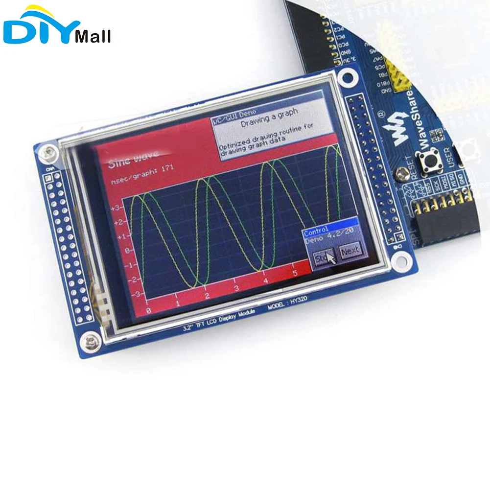 Waveshare HY32D 3.2 inch TFT LCD Touch Screen Display 320*240 XPT2046 ...