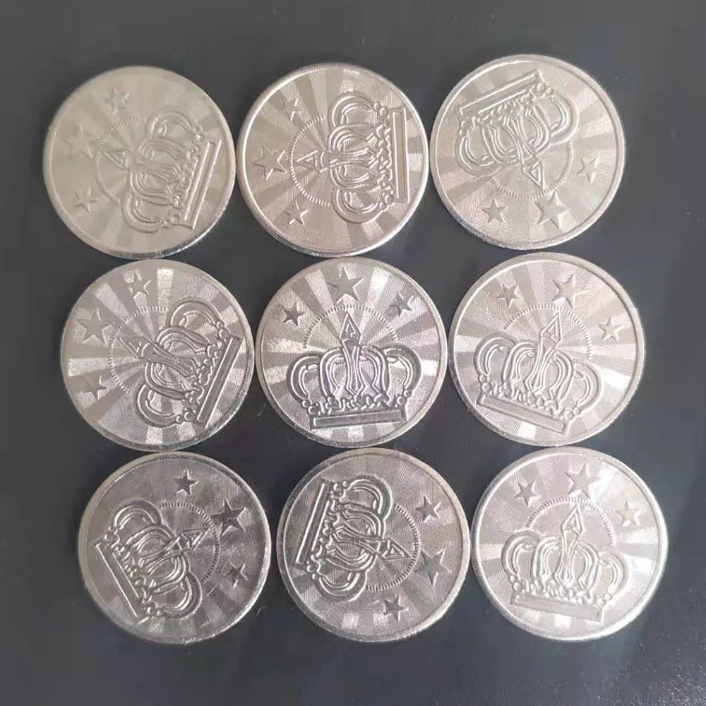 10pcs-25-1-85mm-Stainless-Steel-Arcade-Game-Coin-Pentagram-Crown-or-888 ...