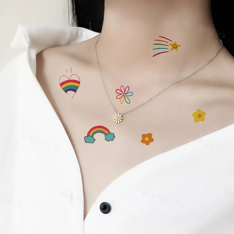 Corps - Tatouage,autocollant de tatouage temporaire imperméable pour ...