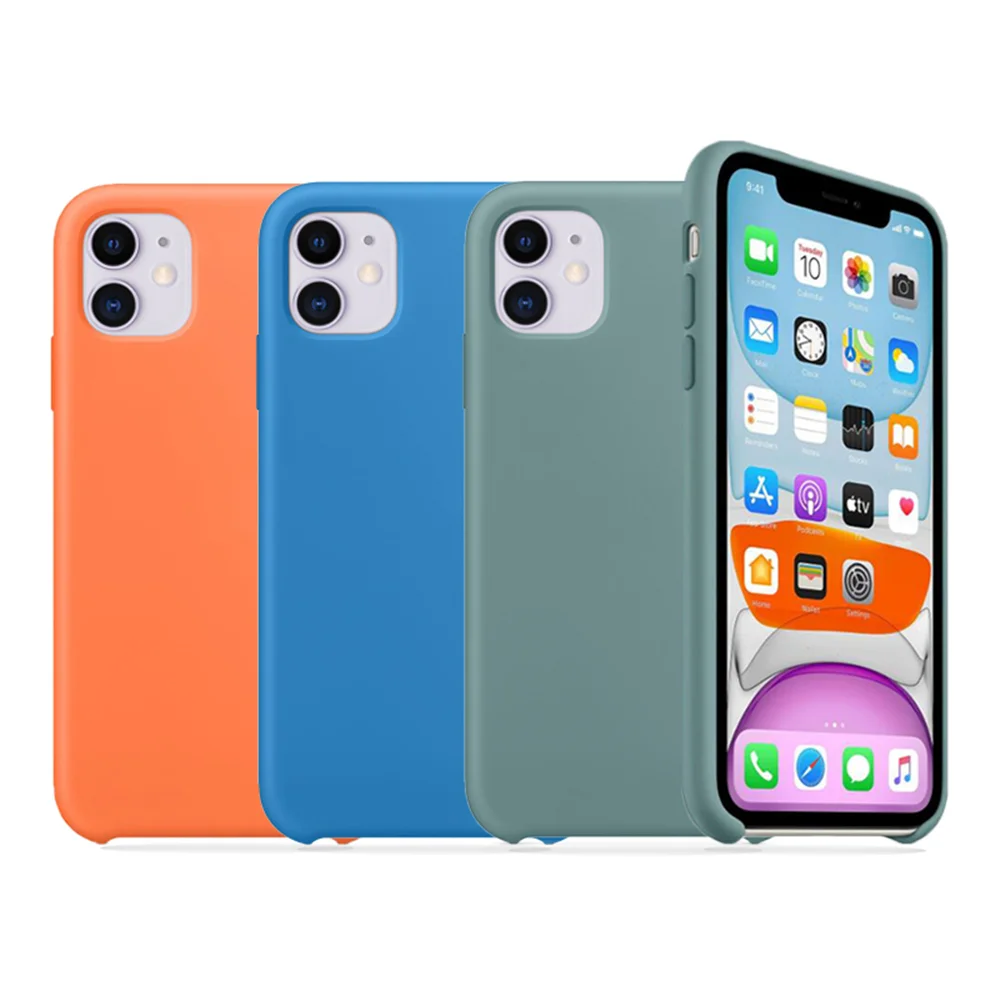 1:1 Official Silicone Case For Iphone Xr 11 7 8 Plus Original Liquid ...
