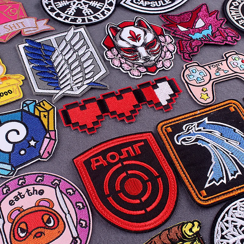 Pixel Heart Clothing thermoadhesive Patches On Backpack Video Game ...