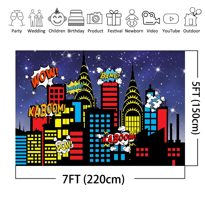 Superhero Cityscape Clipart