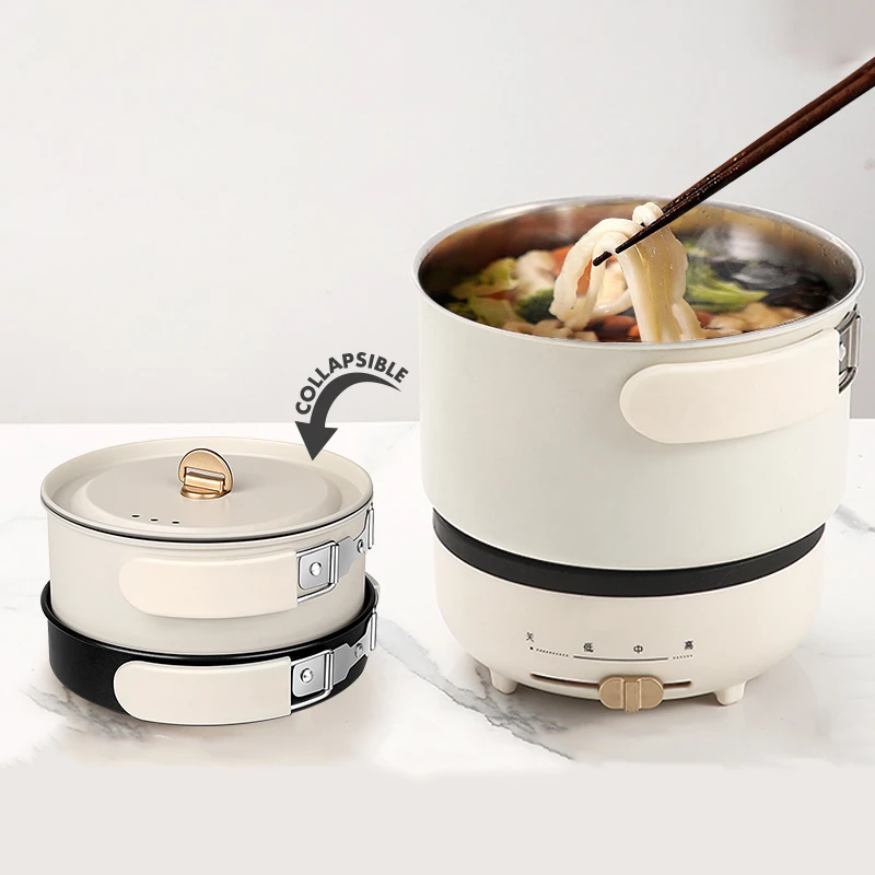 220v Multifunction Electric Hot Pot With Folding Handle Mini Portable ...