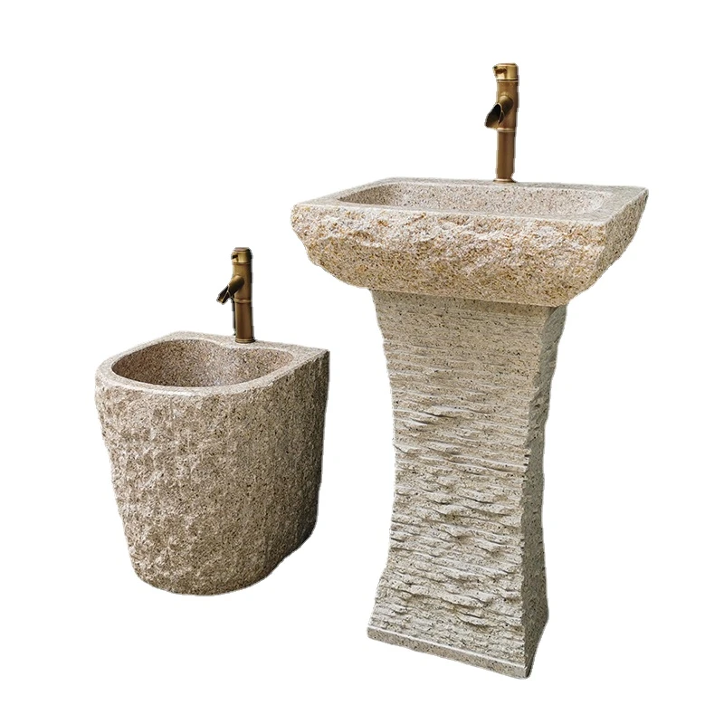 Garden Stone Sink Courtyard Pool Inter-platform Basin Integrated Stone ...