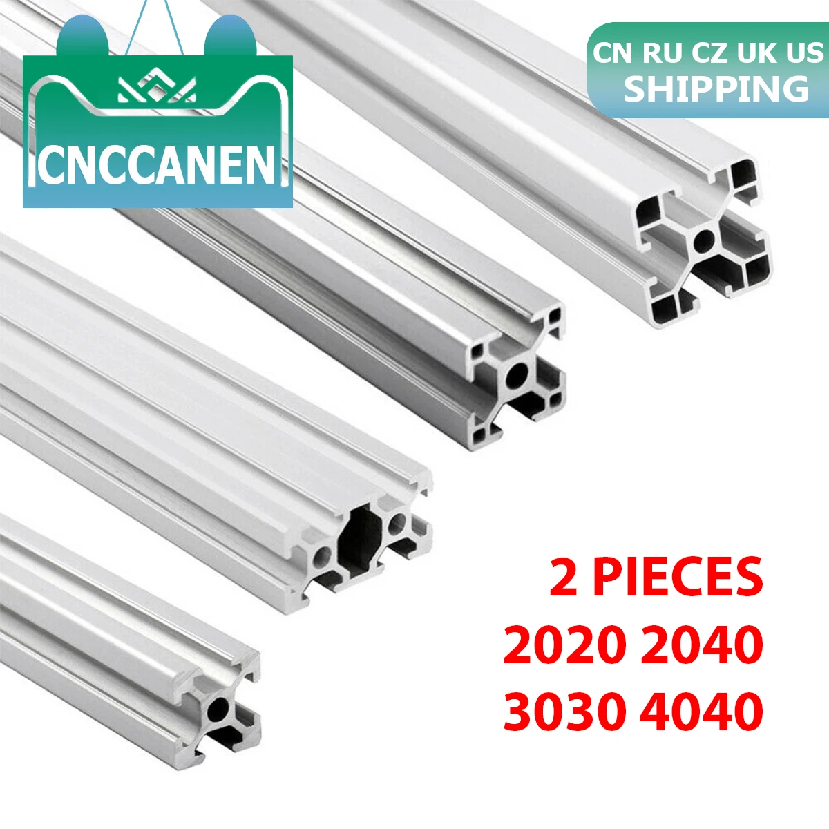 2pcs 2020 2040 3030 4040 T-slot Aluminum Profile Extrusion Frame ...