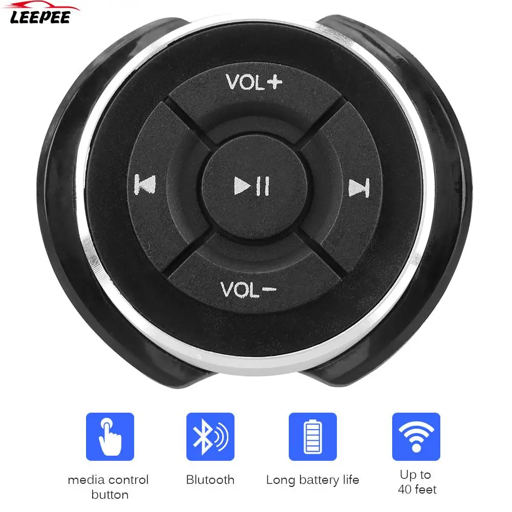 12v Bluetooth Steering Wheel Volume Control Media Buttons Switch For ...